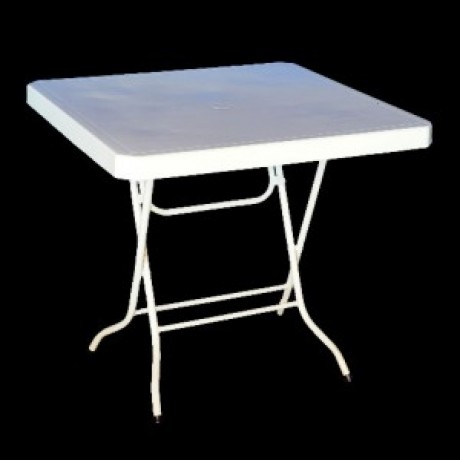 Plastic Table 900mm with Folding Legs, Square