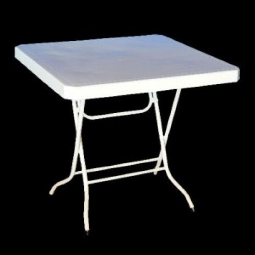 Plastic Table 900mm with Folding Legs, Square