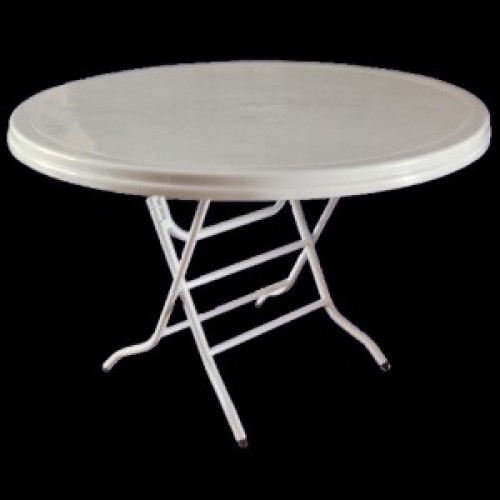 Plastic Table 900mm with Folding Legs, Round